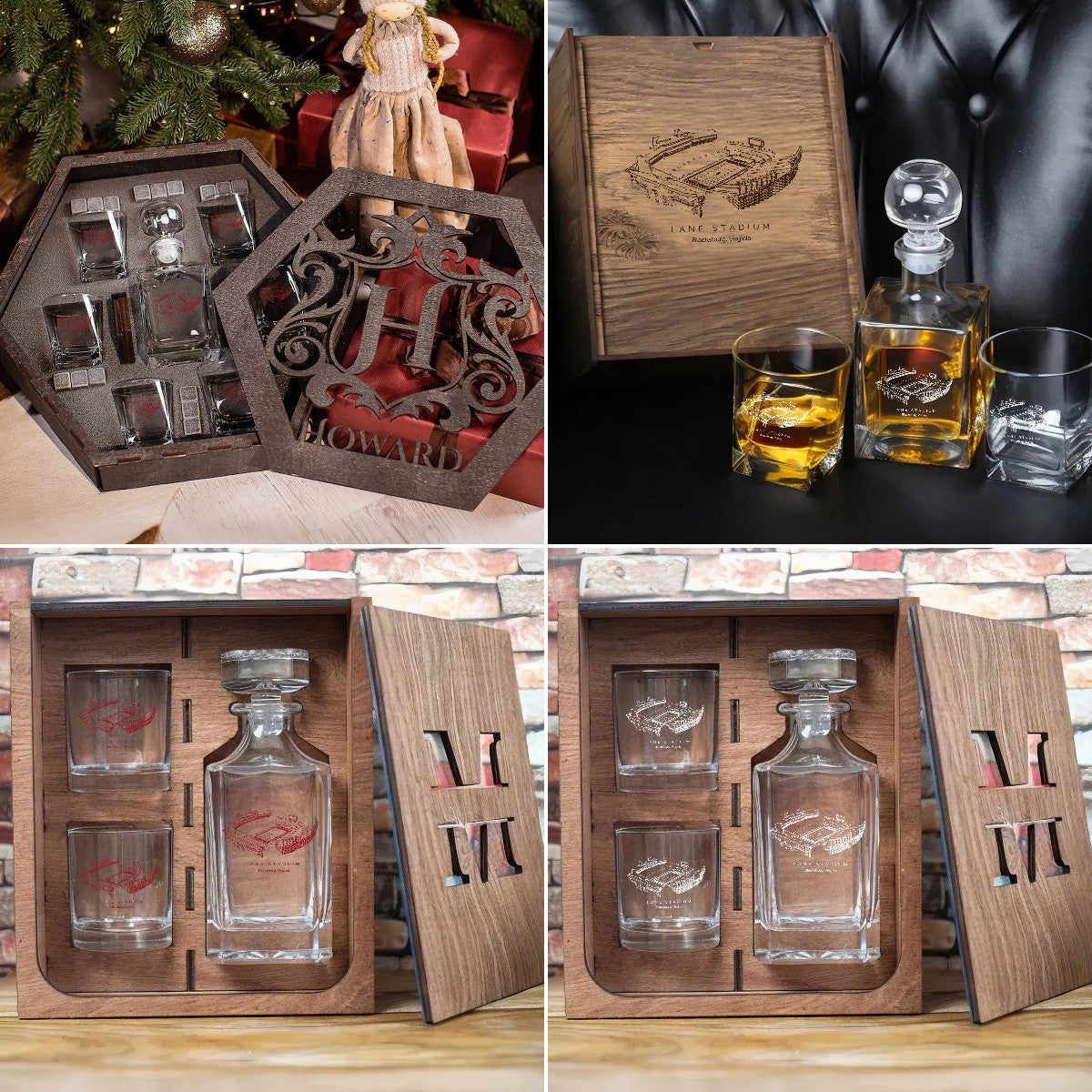 Lane Stadium - Virginia Tech Hokies Whiskey Set – Embrolygift