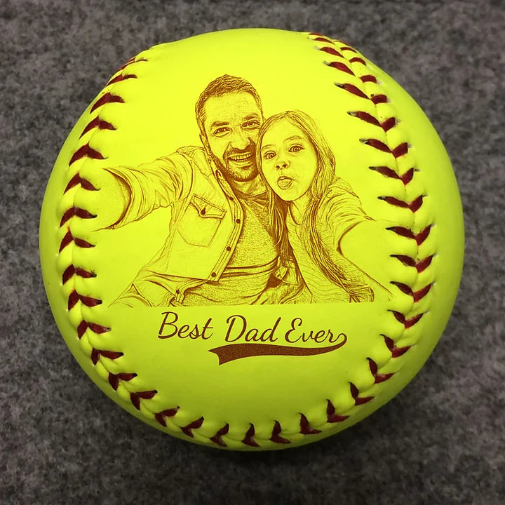 Personalized Photo Engraving Baseball Gifts for Dad Father's Day ...