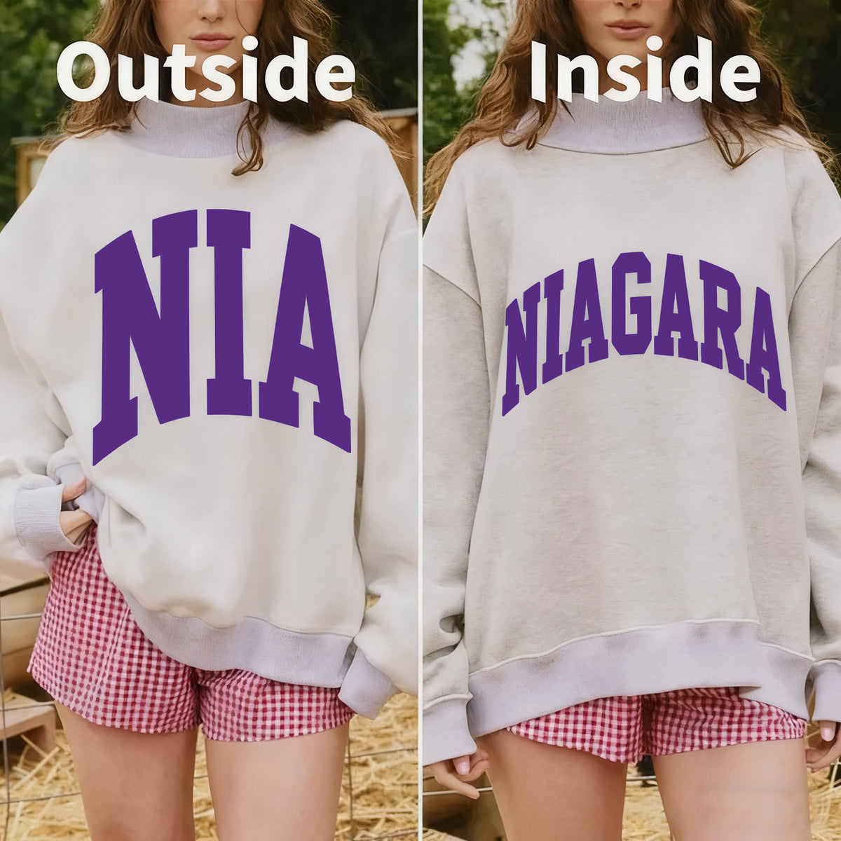 Custom Mockneck Reversible Sweatshirt - Personalized College Team Name ...